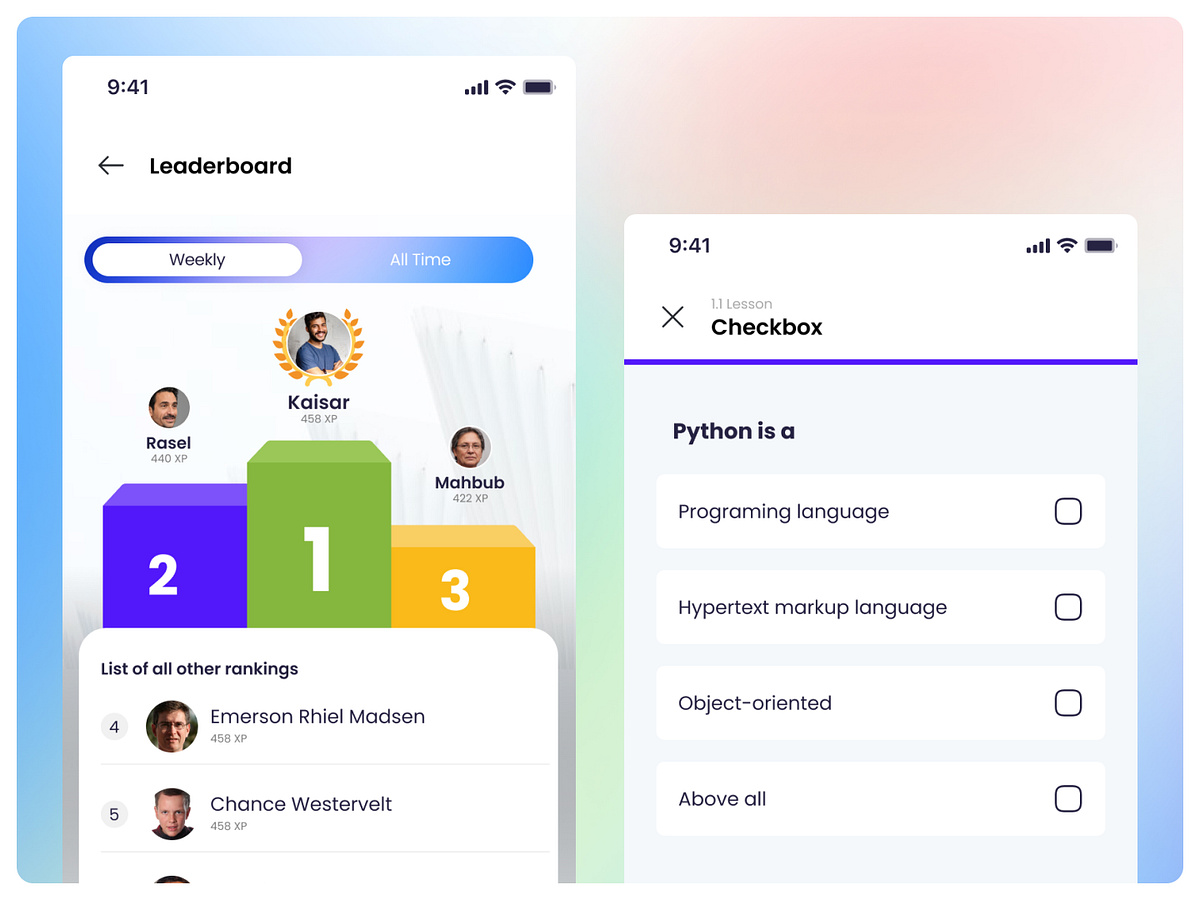 Quiz App designs, themes, templates and downloadable graphic elements ...
