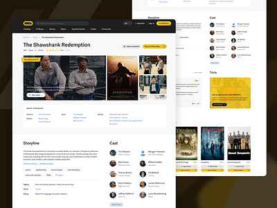 Movie Database Redesign (IMDb) by Marc McDougall on Dribbble