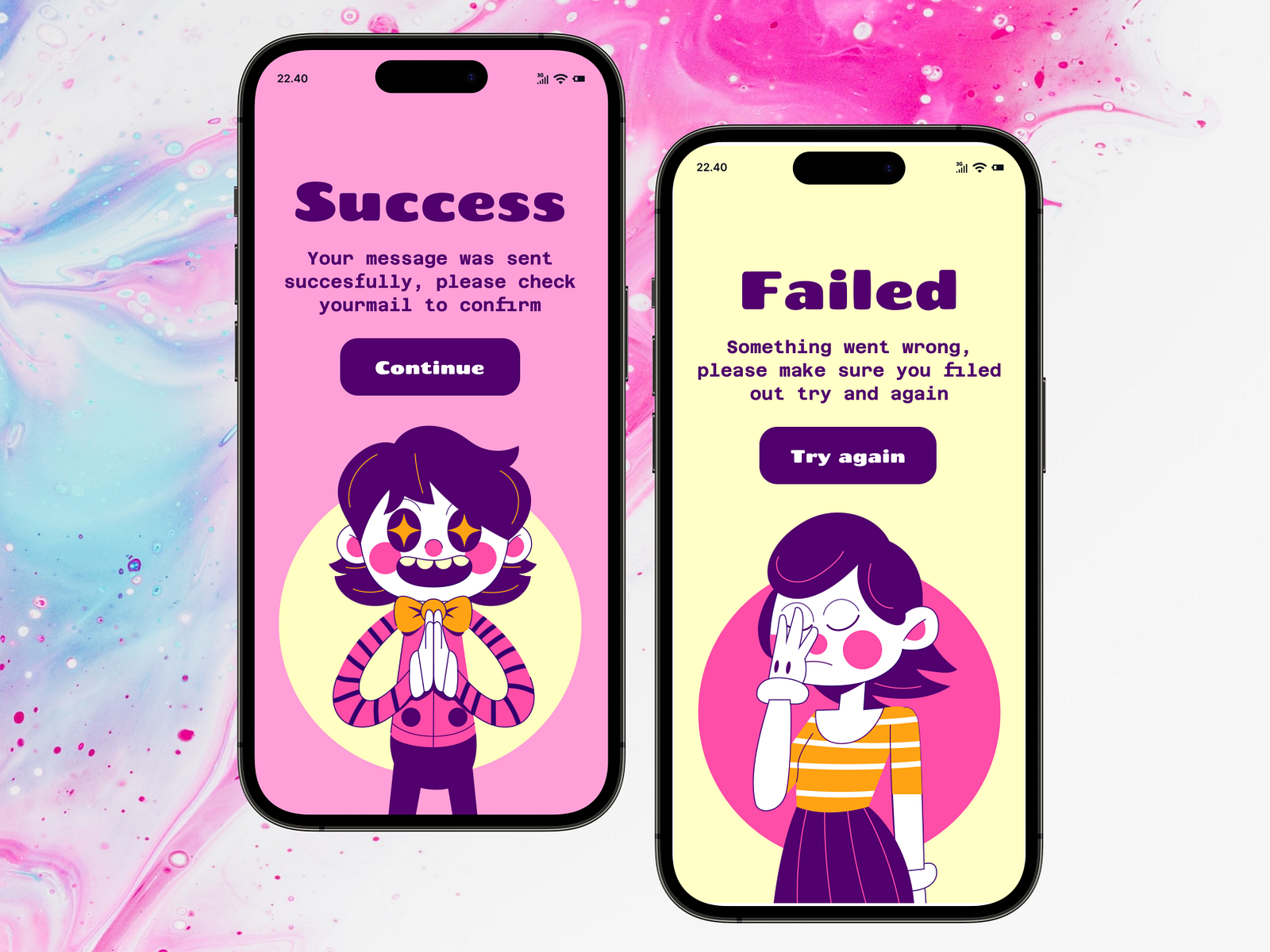 #DailyUI Challenge #011 - Flash Message by Anastasiia Volchkova on Dribbble