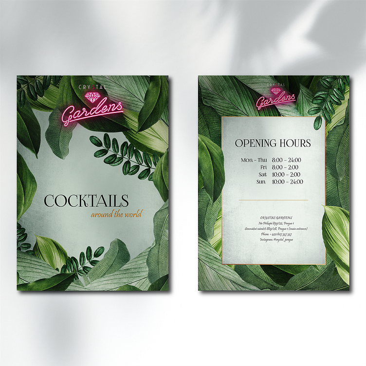 Cocktail menu cover by Martin on Dribbble
