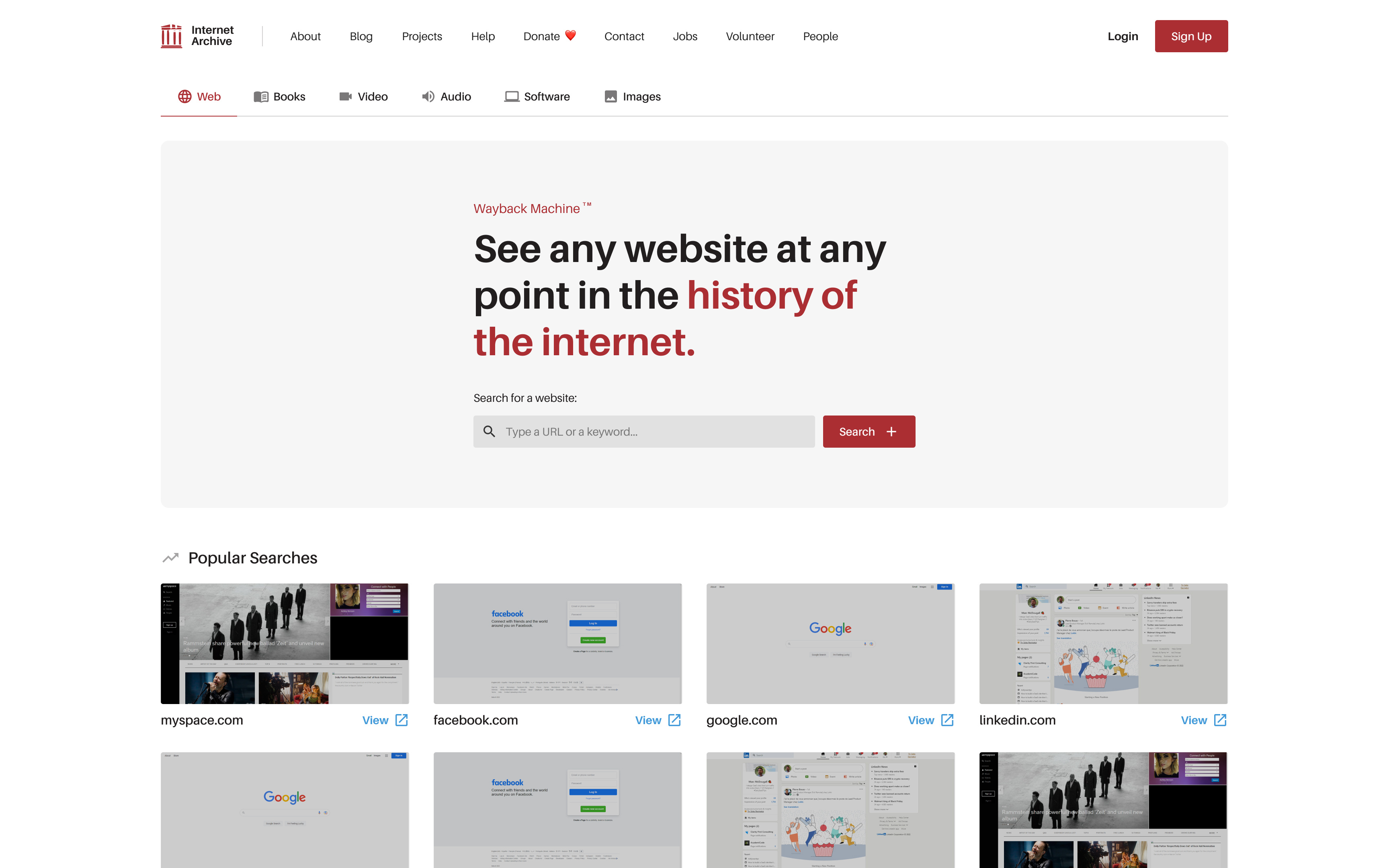 Wayback Machine Redesign by Marc McDougall on Dribbble