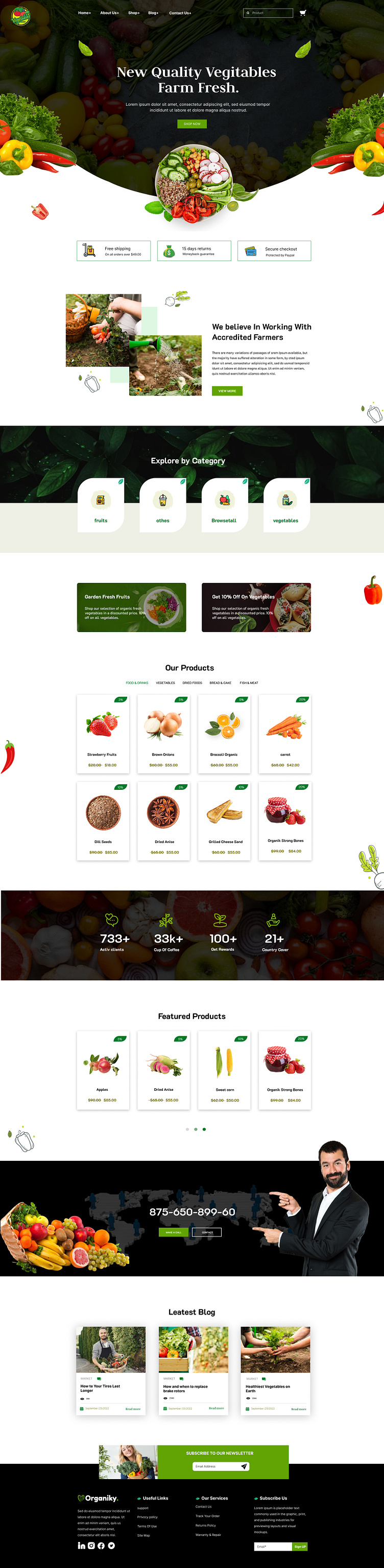Vegetable Website. by ronak kalariya on Dribbble