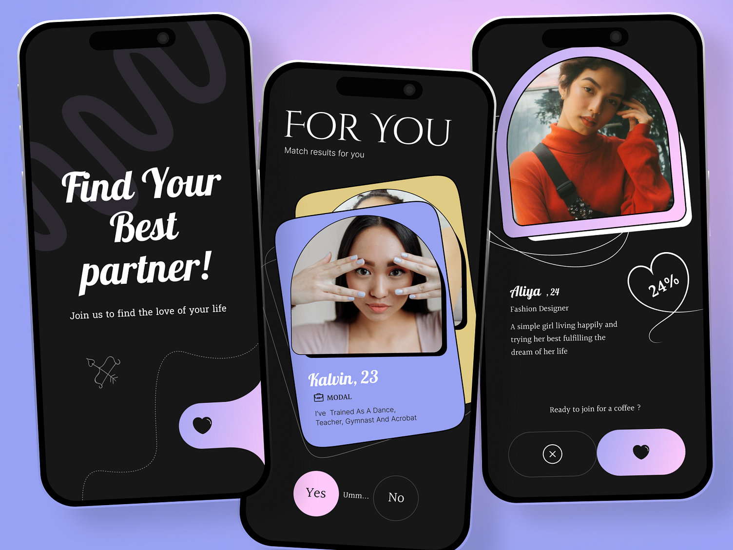 Dating app design mobile app by lazy kar for LazyInterface UI UX Team ...