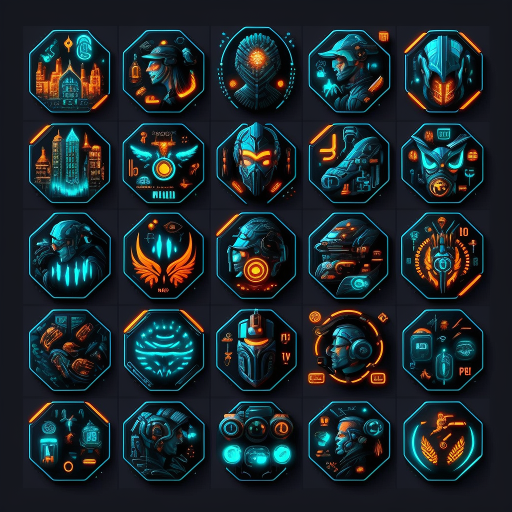 Cyberpunk icon set by E P on Dribbble