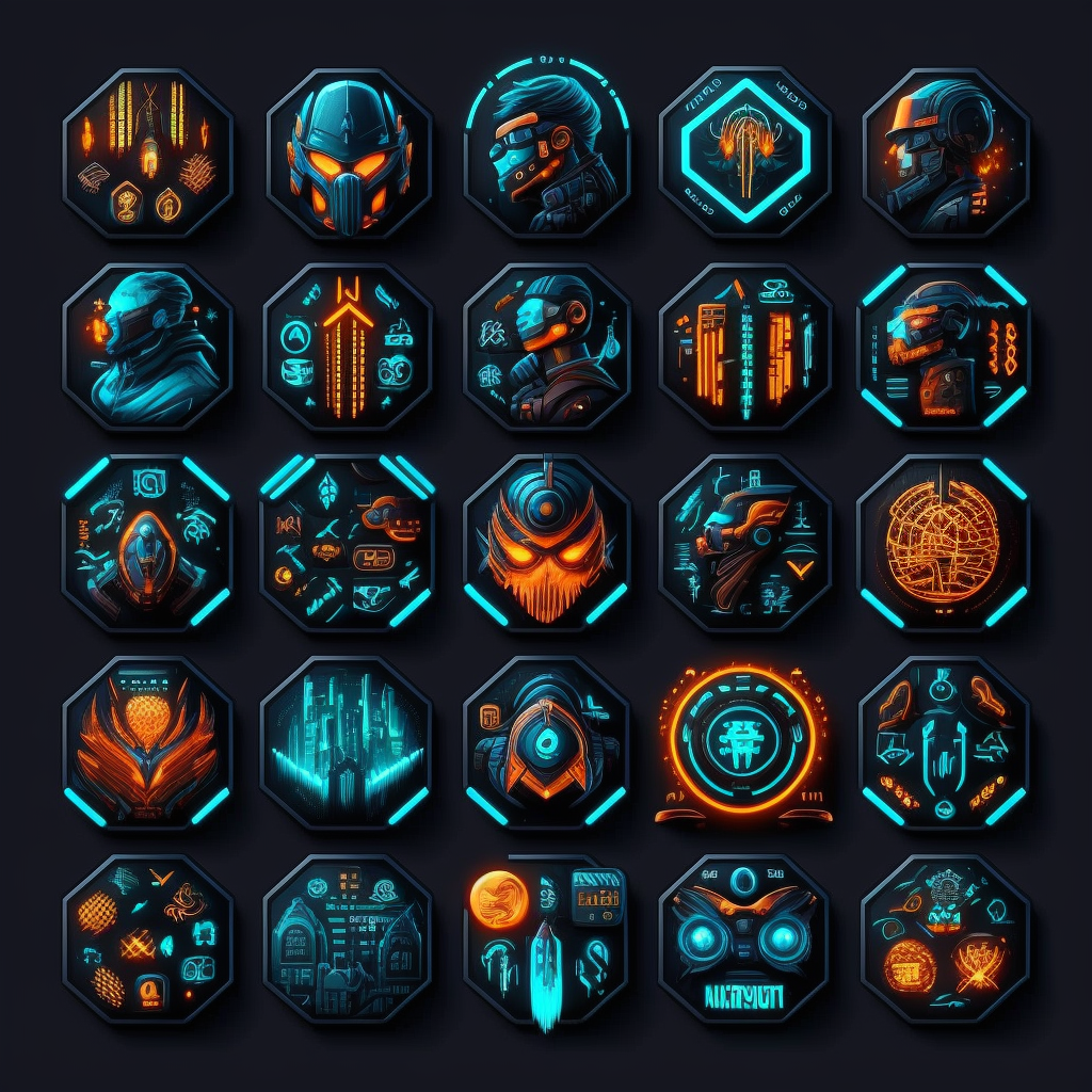 Cyberpunk icon set by E P on Dribbble