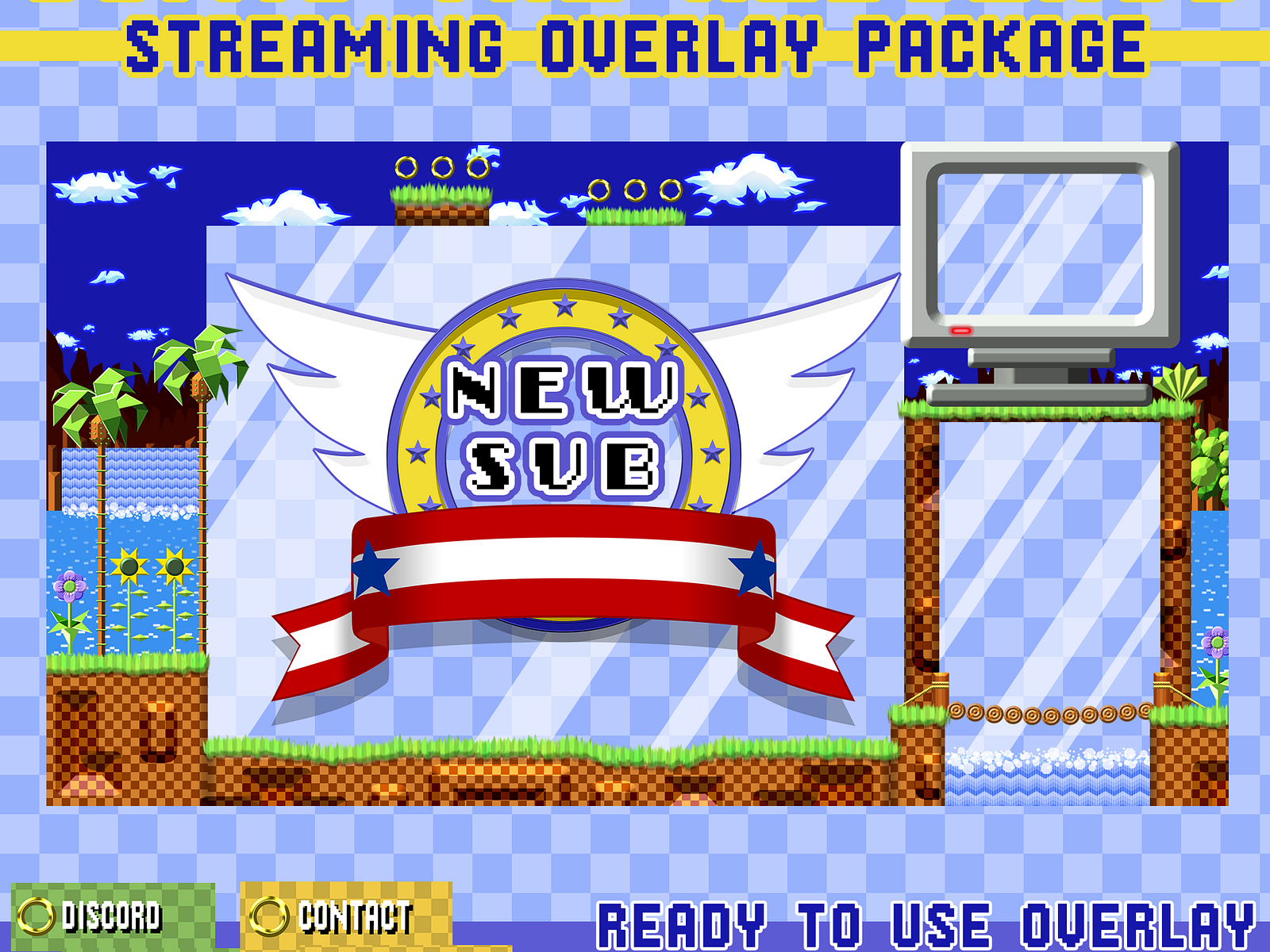 Sonic the hedgehog streaming overlay by Thibault on Dribbble