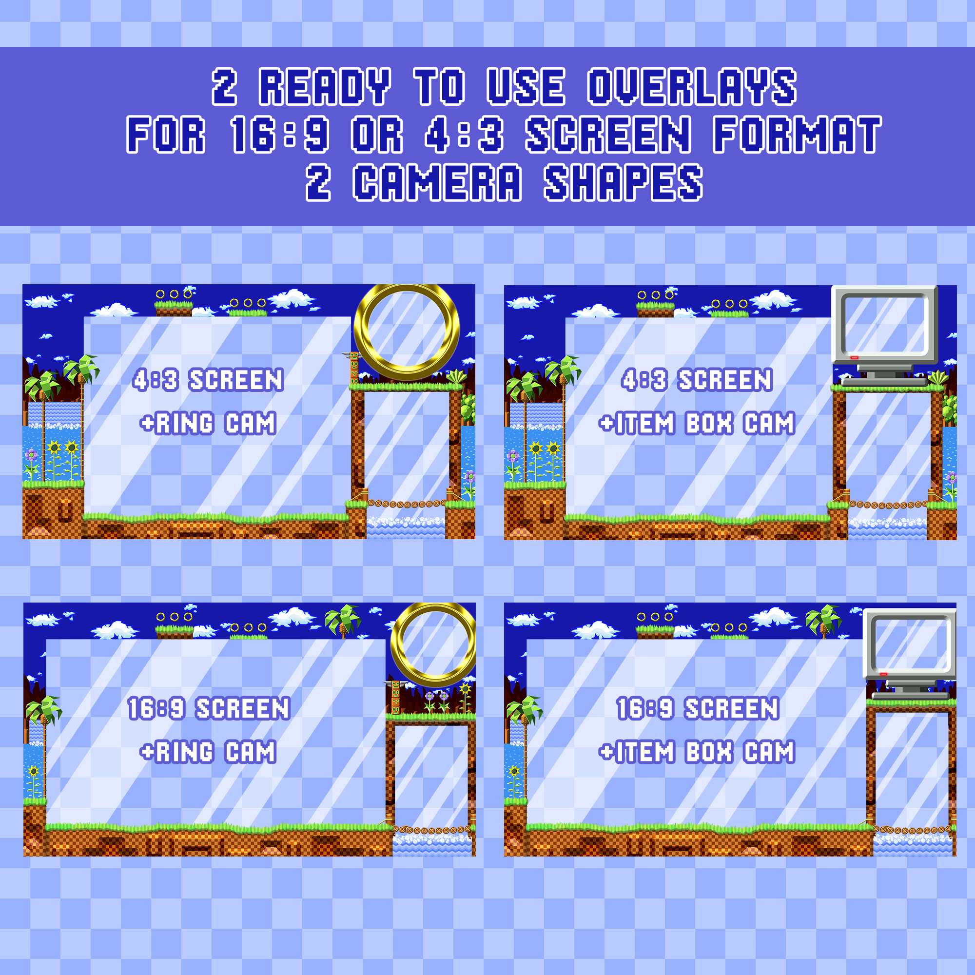 Sonic the hedgehog streaming overlay by Thibault on Dribbble
