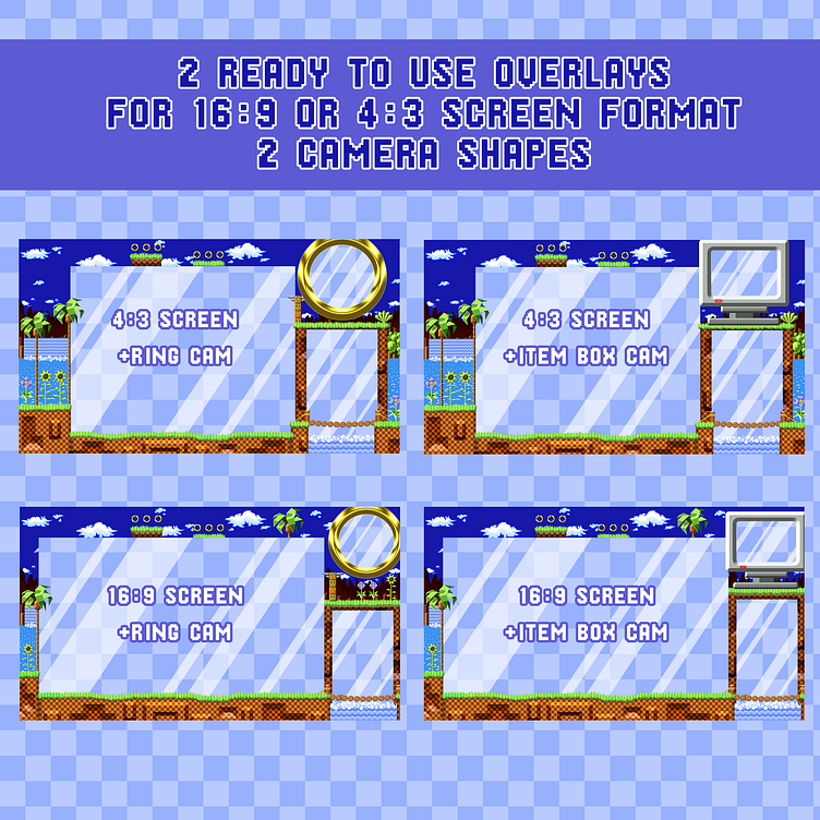 Sonic the hedgehog streaming overlay by Thibault on Dribbble