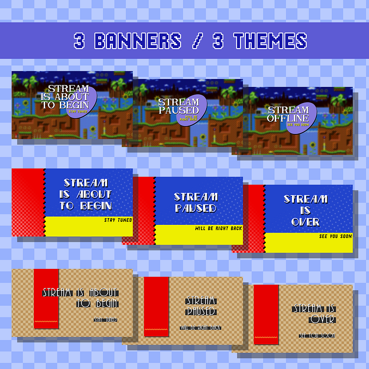 Sonic the hedgehog streaming overlay by Thibault on Dribbble