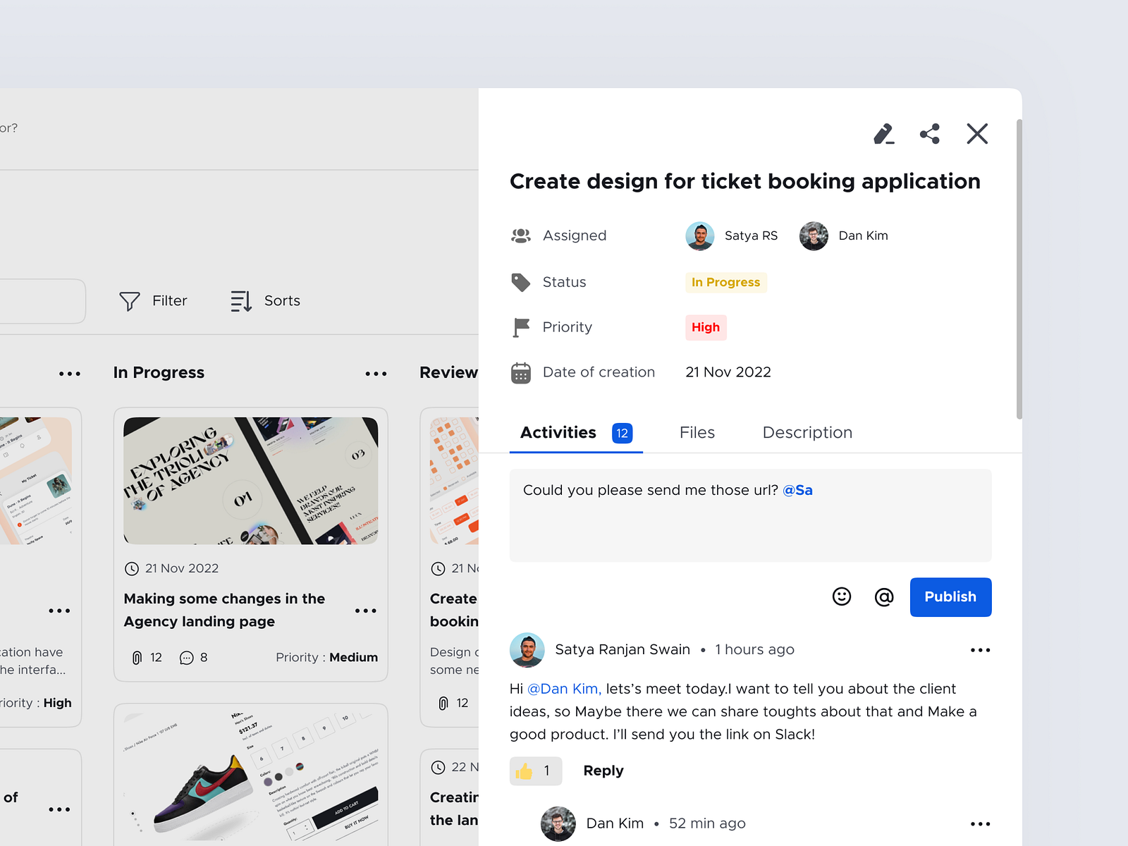 Task Management Details Ui Design By Satya Ranjan Swain On Dribbble