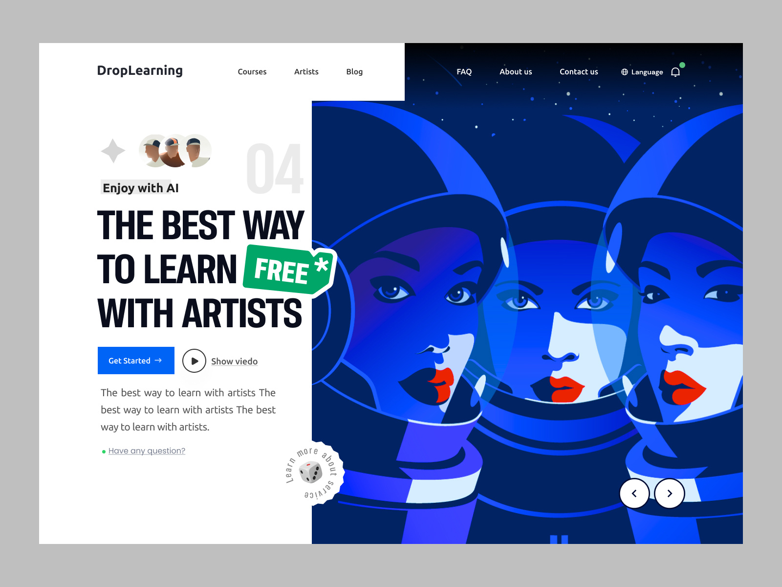Web hero animated ui by Roohi Koohi on Dribbble