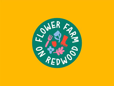 Flower Farm on Redwood Primary Logo by Alex Pesak on Dribbble