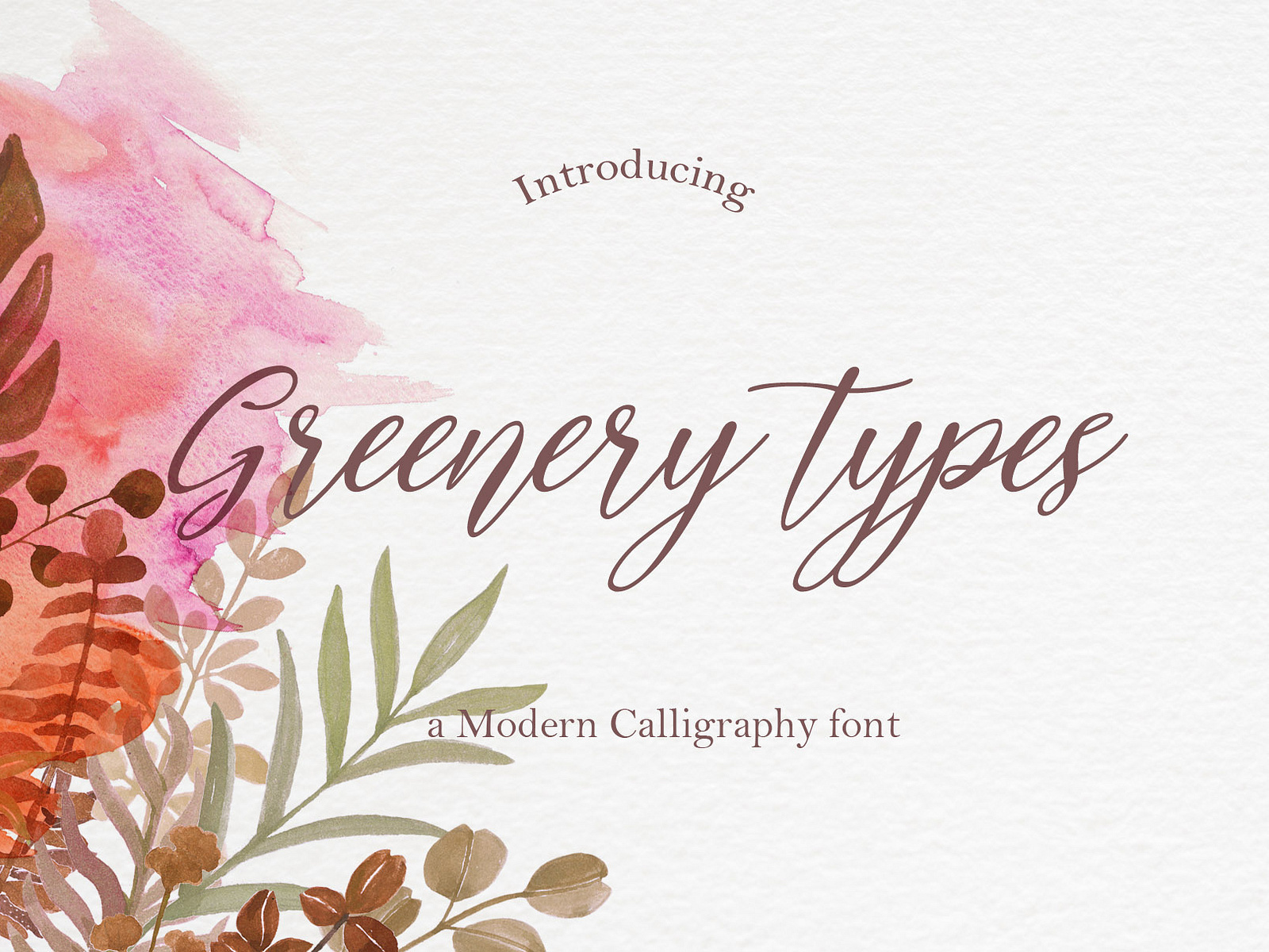 Greenery Types Font by iyhul monsta on Dribbble