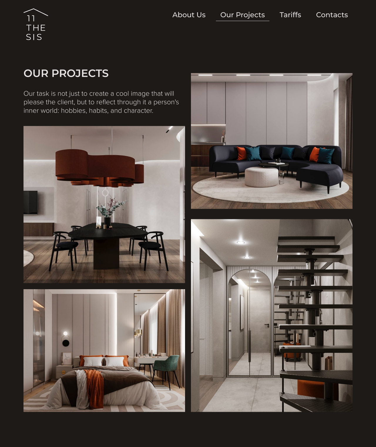 Interior design landing page by Iuliia on Dribbble