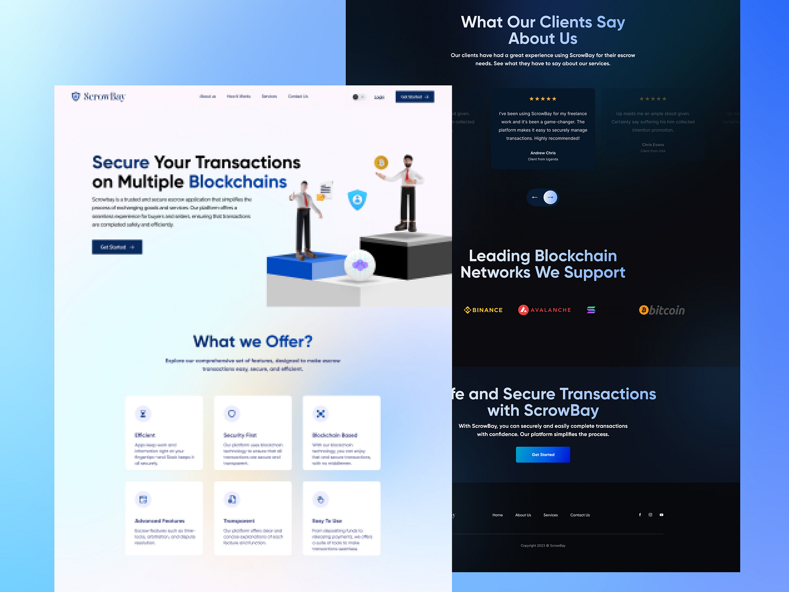 Blockchain Based Escrow Platform | Light and Dark theme by Nilansh ...