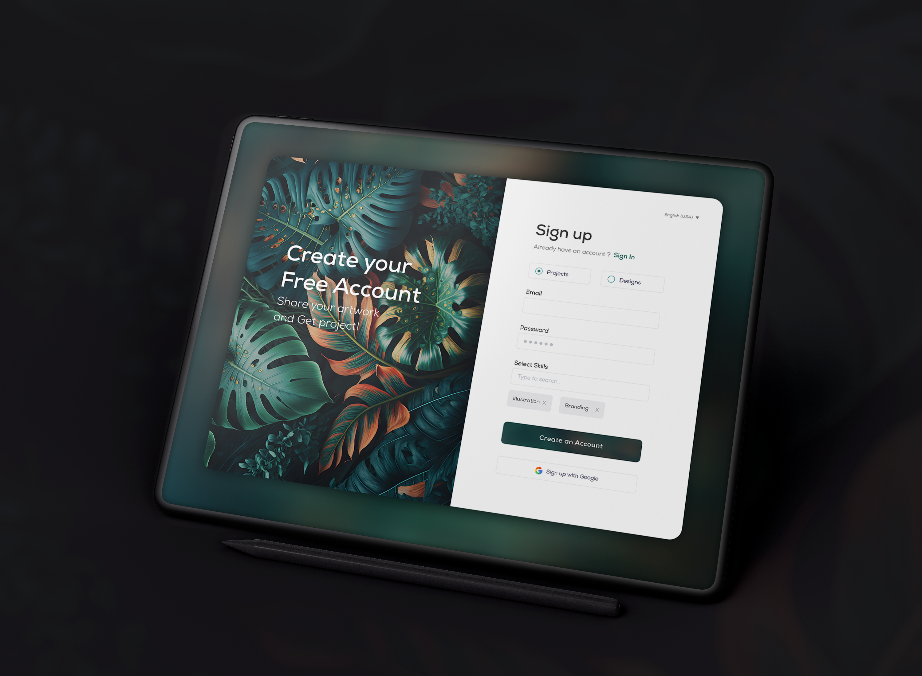 Sign Up /Log In Page UI UX Prototype Web and App Template Design by SM ...