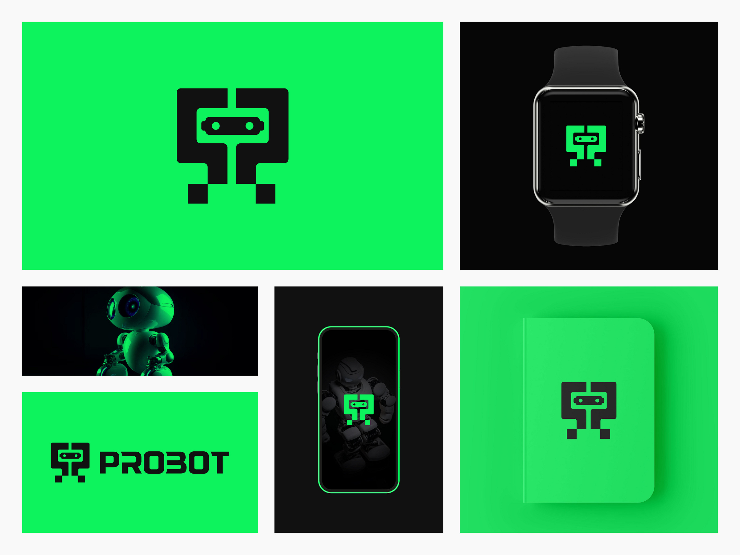 Probot logo, Minimalist, robotic logo, bot logo, by Sujit Debnath on ...
