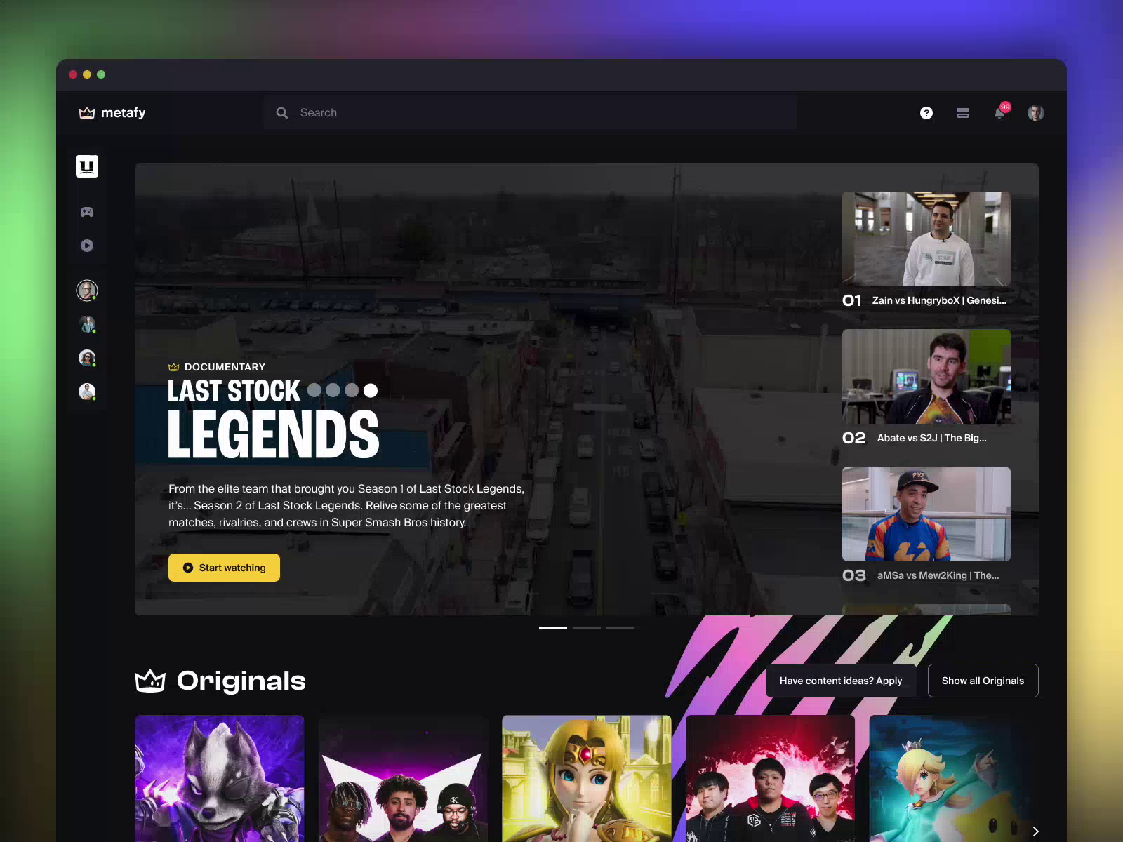 Watch page redesign by Rubens Cantuni for Metafy on Dribbble