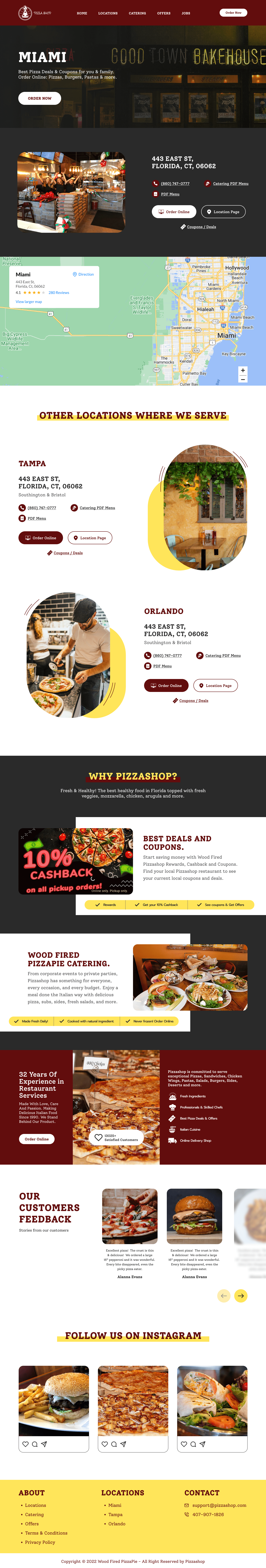 Pizza Shop Website UI by Tanay Rathod on Dribbble