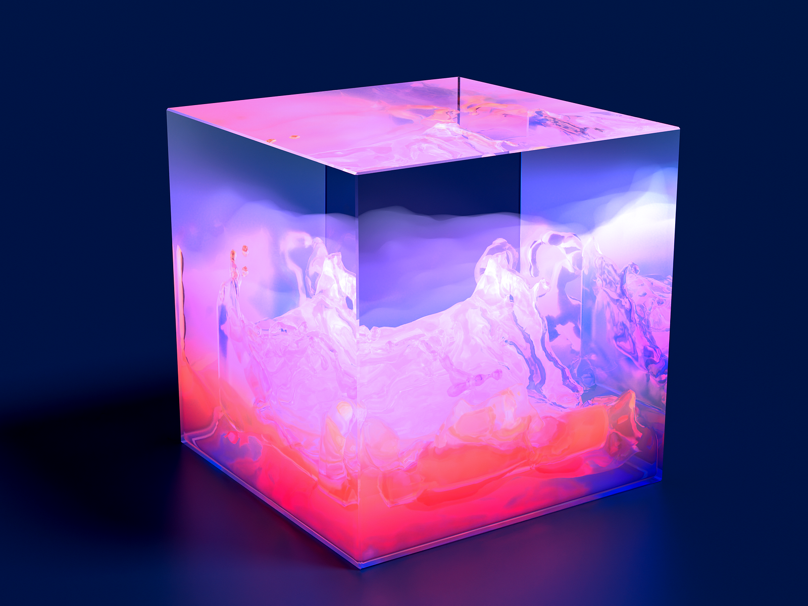Fluid glass material effect by YUANXIN on Dribbble