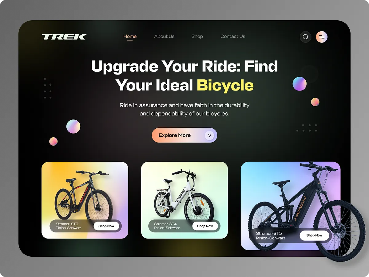 Browse thousands of Bicycle Website Design images for design ...