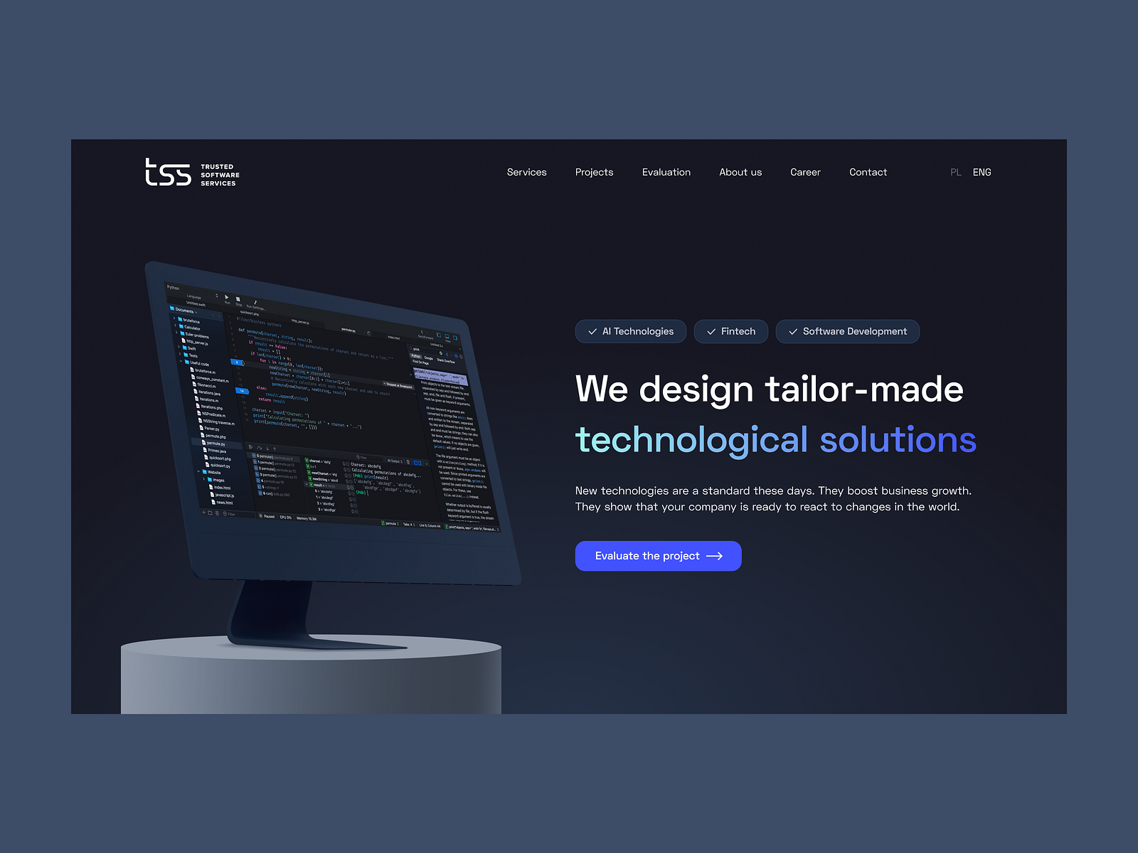 TSS Website by Paulina Szczepanek on Dribbble