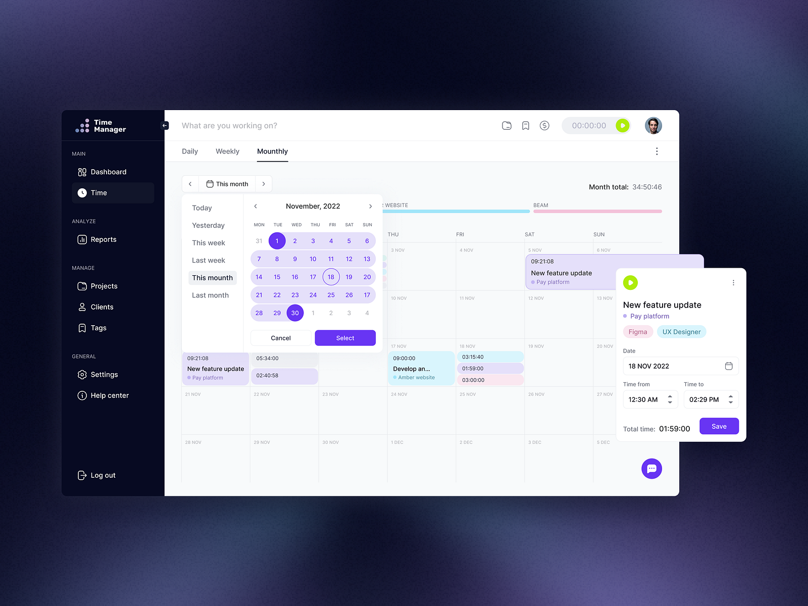 Tima Management Platform ⏰ by Hyperactive Education on Dribbble