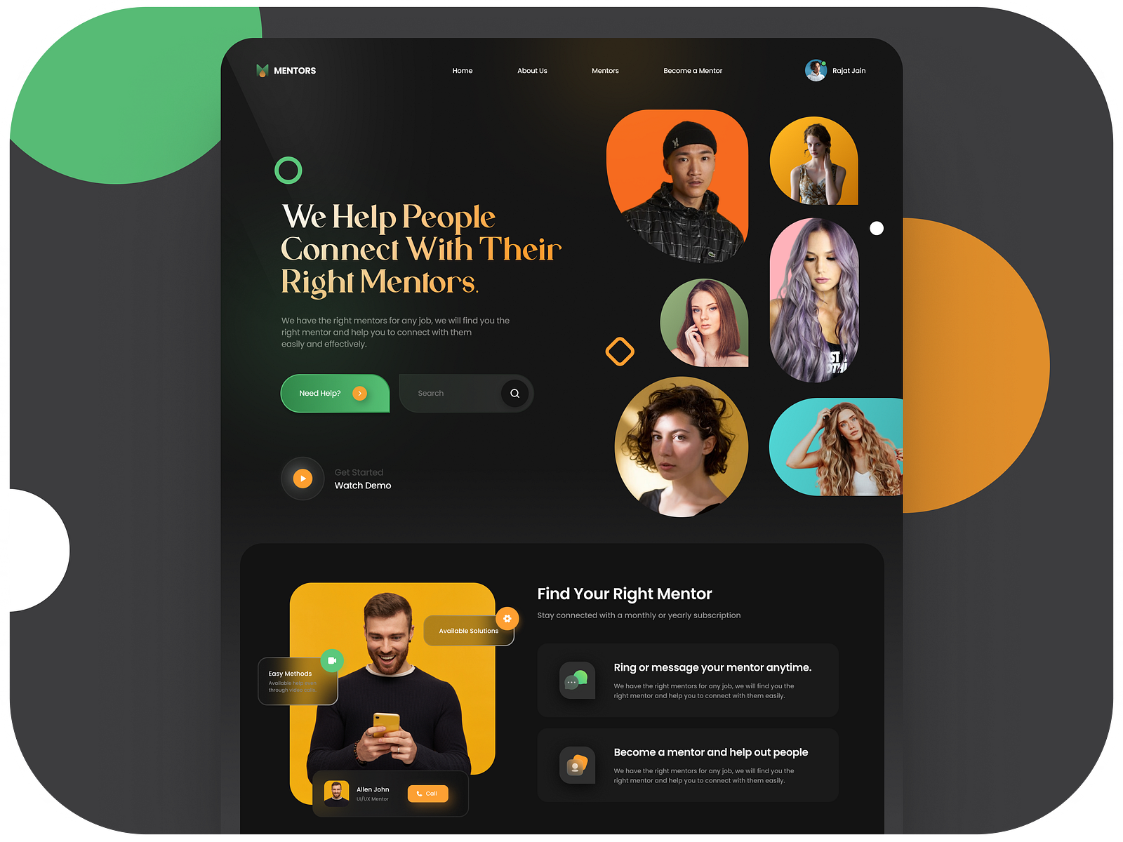 Adp Mentor Landing Page By Rajat Jain On Dribbble