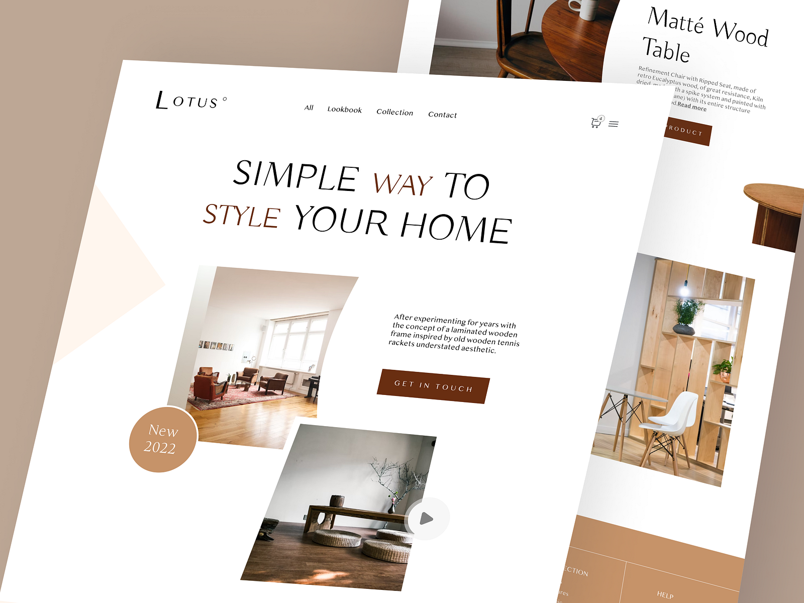 Lotus - Interior Design Landing Page by Sunny Rathod for TRIONN® on ...