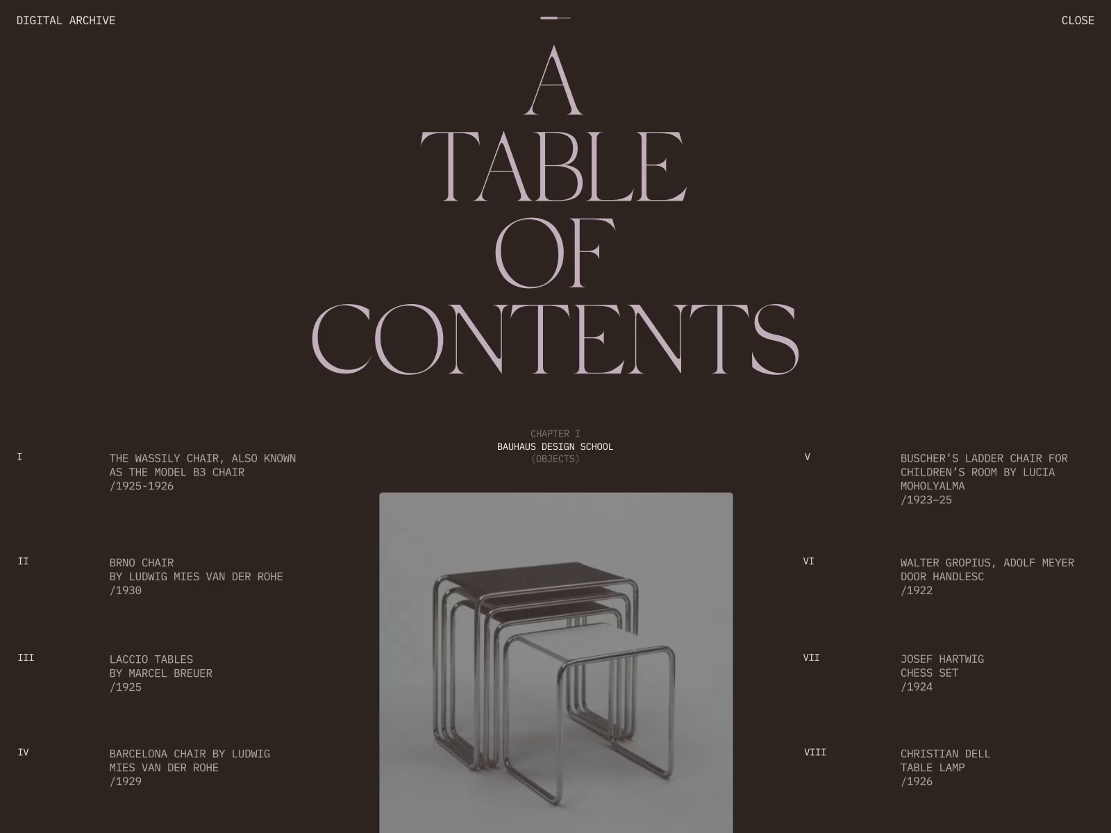 Digital Archive: A table of contents by Zhenya Rynzhuk on Dribbble