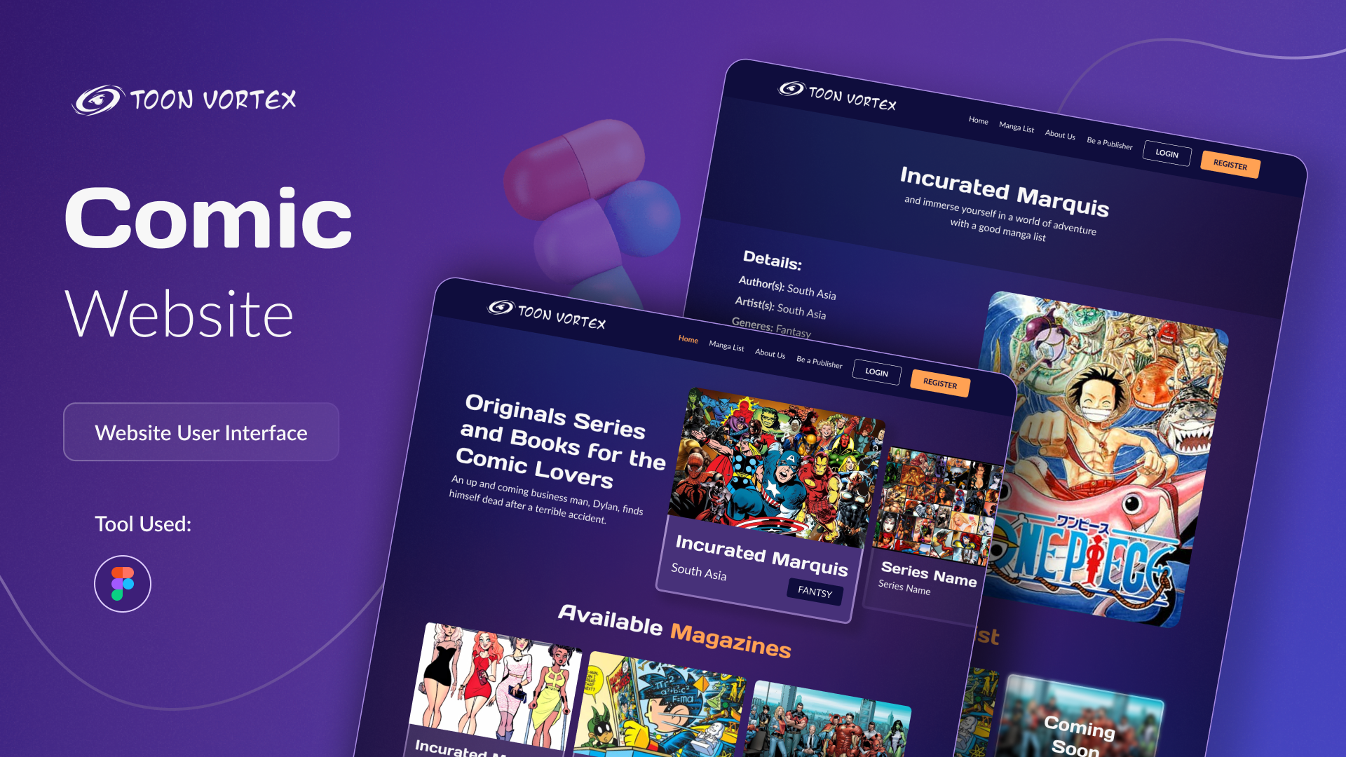 Comic Website (Toon Vortex) by Zain Ul Abideen on Dribbble