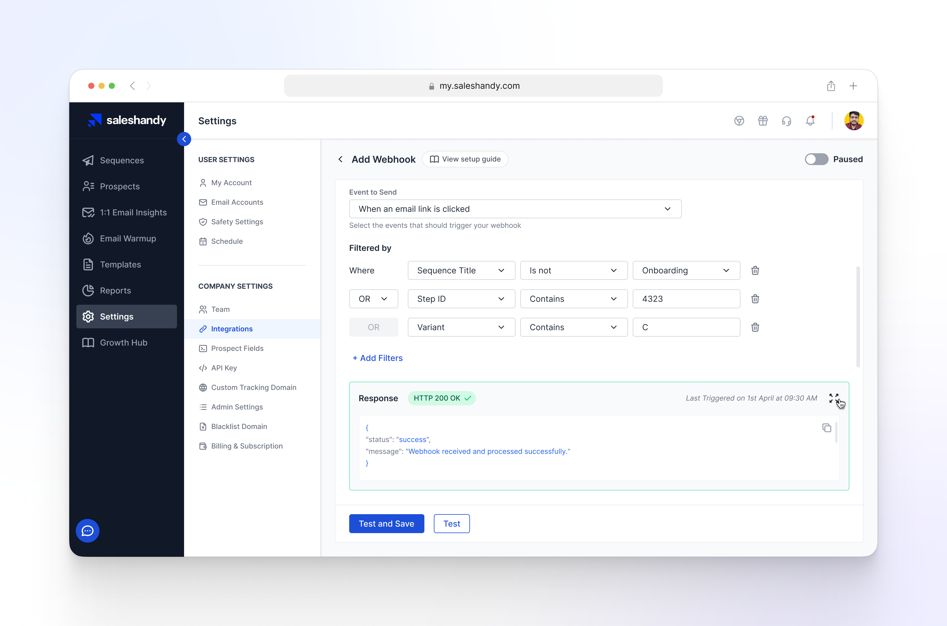 Webhooks Integration by Siraj Dhanani on Dribbble