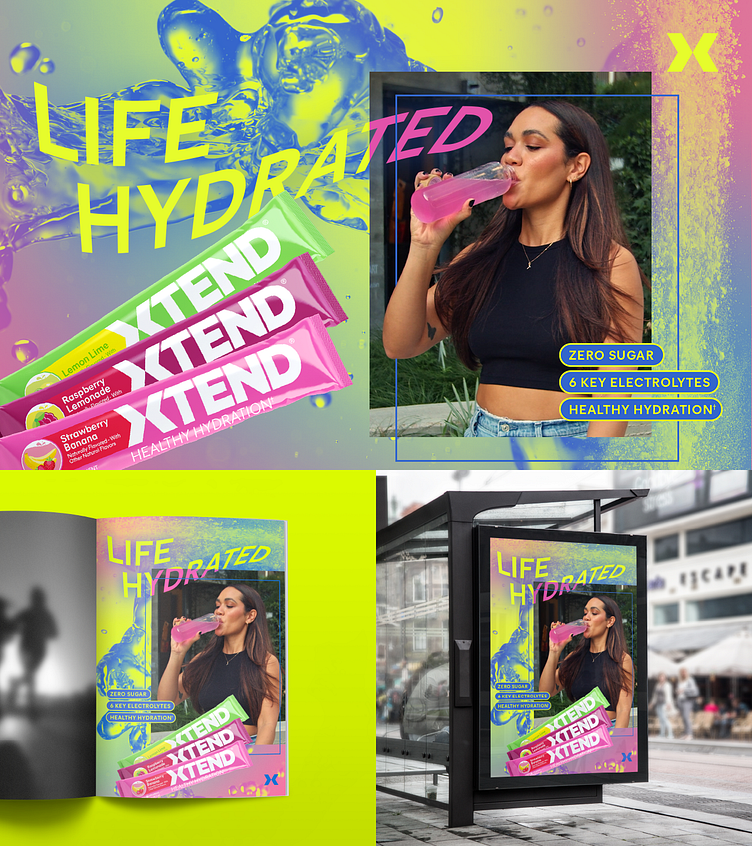 XTEND Healthy Hydration Campaign by Amanda Marie Bell on Dribbble
