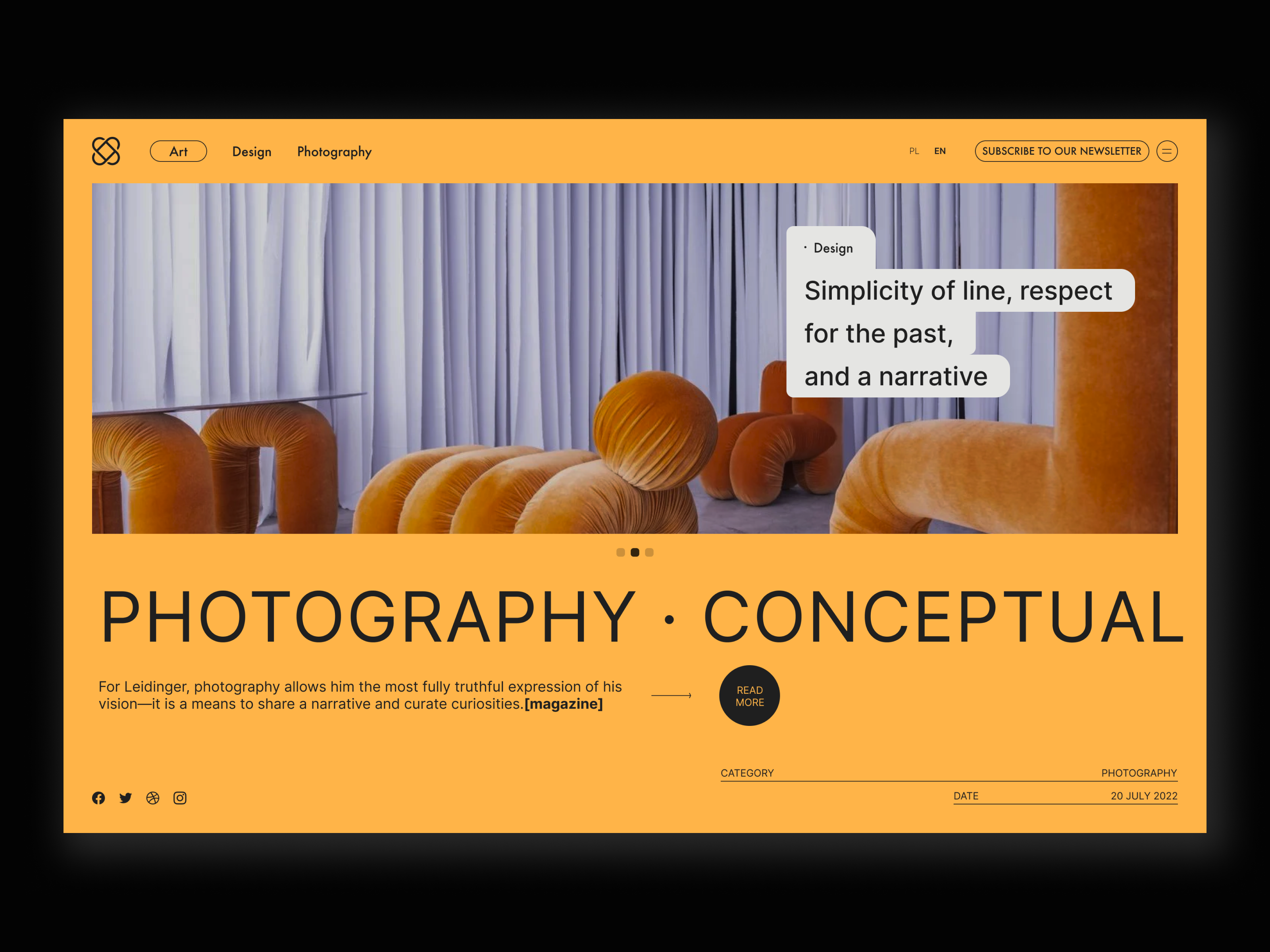 Landing | Aesthetics Magazine by Desire Creative Agency on Dribbble