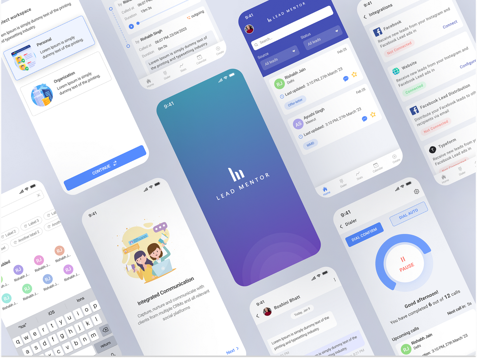 Lead management app by Arnab Chaudhuri on Dribbble