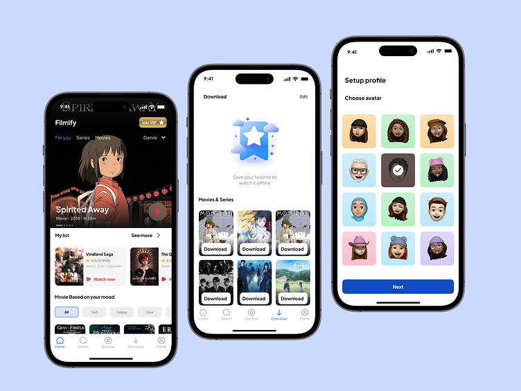 Movie stream mobile aplication by Chandra surahman on Dribbble