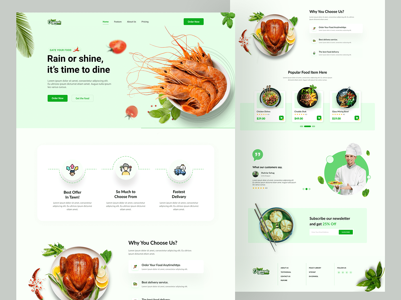 Organic - Food Brand Website Design by Thanh Son Tran on Dribbble