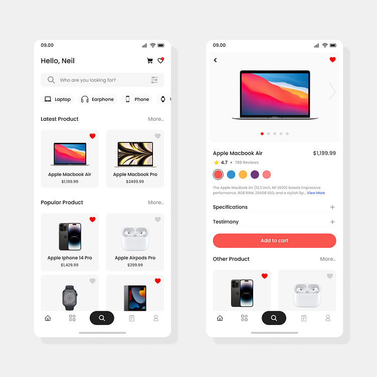 Apple App Design by Neil Website on Dribbble