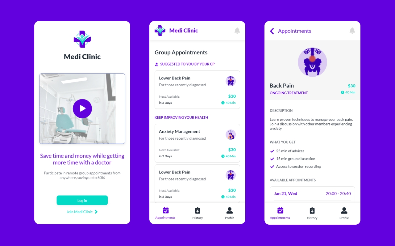 Medi Clinic - Mobile App UI Design by Abdullah Raja on Dribbble