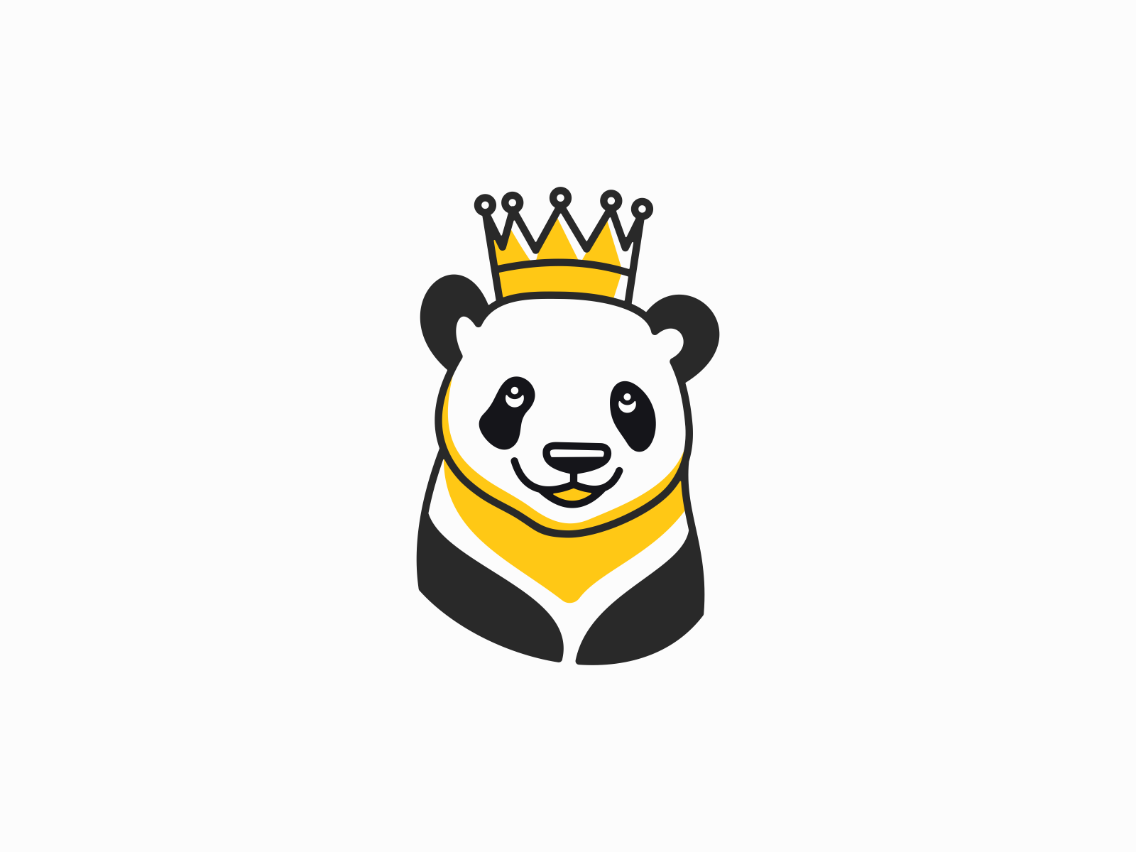 King Of Panda Logo Wandering Panda Cartoon Logo #223631