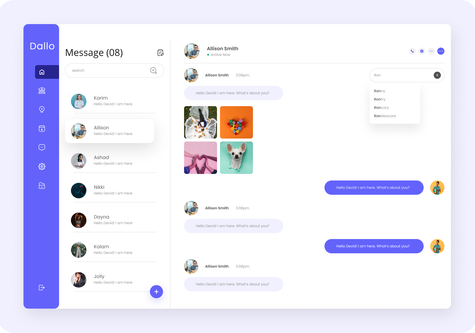 Chat-Message Dashboard by Habibur Rahman on Dribbble