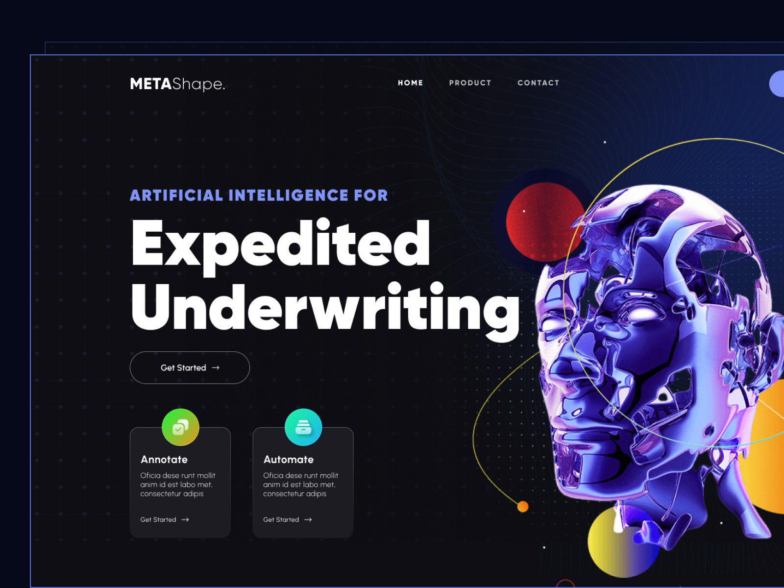 Hero Section - Artificial Intelligence by Parvez Mankad on Dribbble
