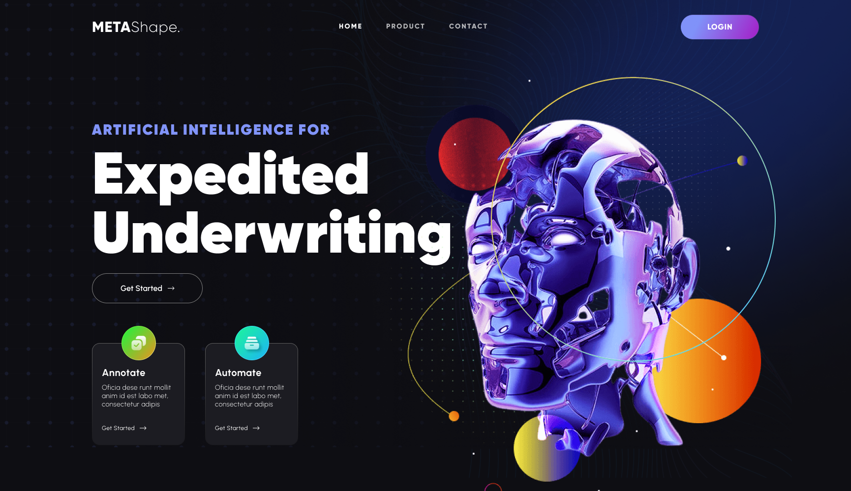 Hero Section - Artificial Intelligence by Parvez Mankad on Dribbble