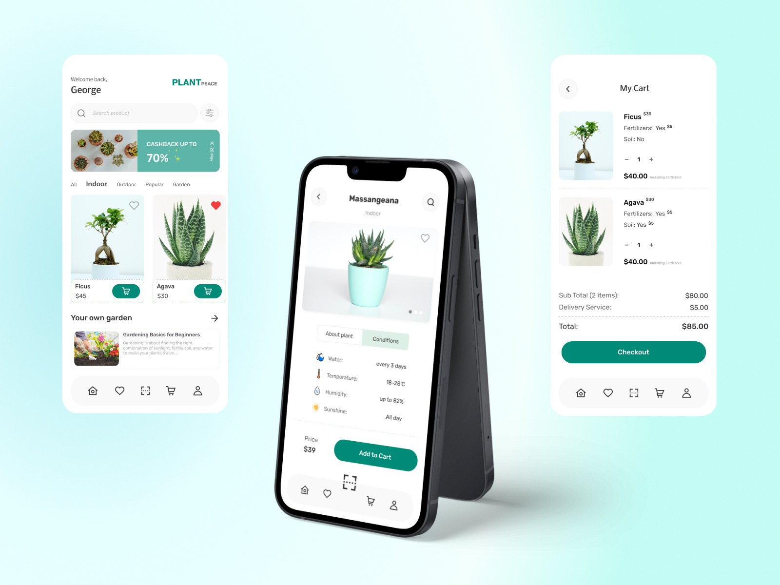 Application for Plants lovers 🌿 by Salome Kveliashvili on Dribbble