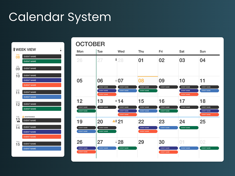 Calendar System by The Quay on Dribbble