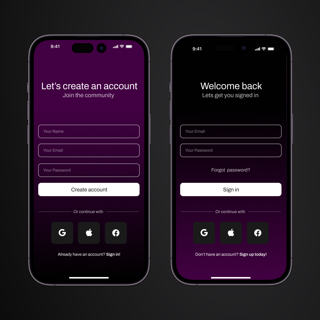 Daily UI :: 001 - Sign Up by Aaron Henderson on Dribbble