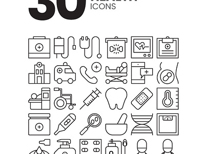 Health Icons by Cyber Olympus on Dribbble