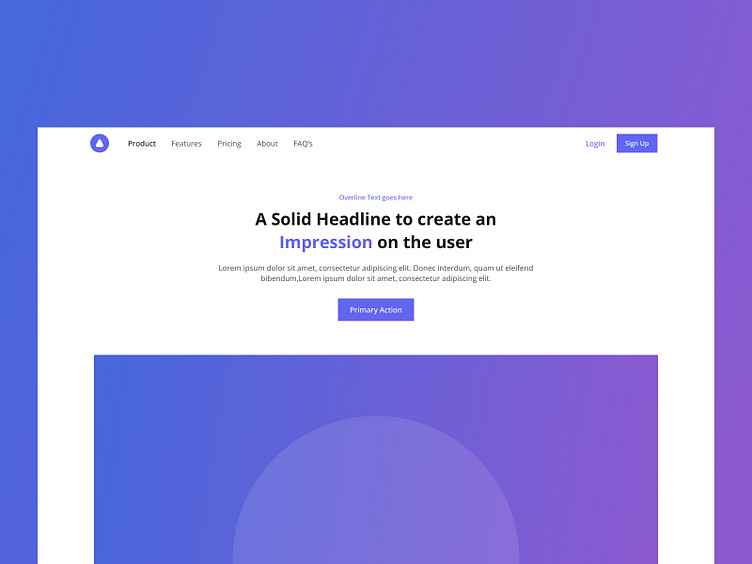 Hero/Landing Page Template by karthik AJ on Dribbble