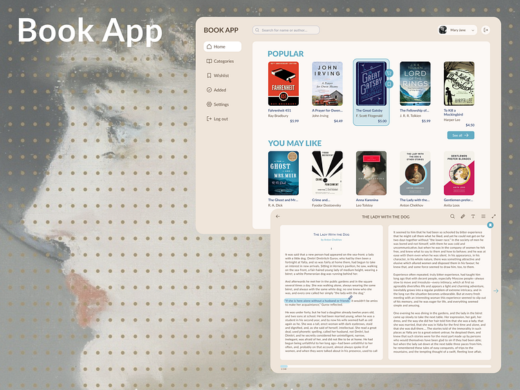 Book App - Library by Anastasiya Kovalevich on Dribbble