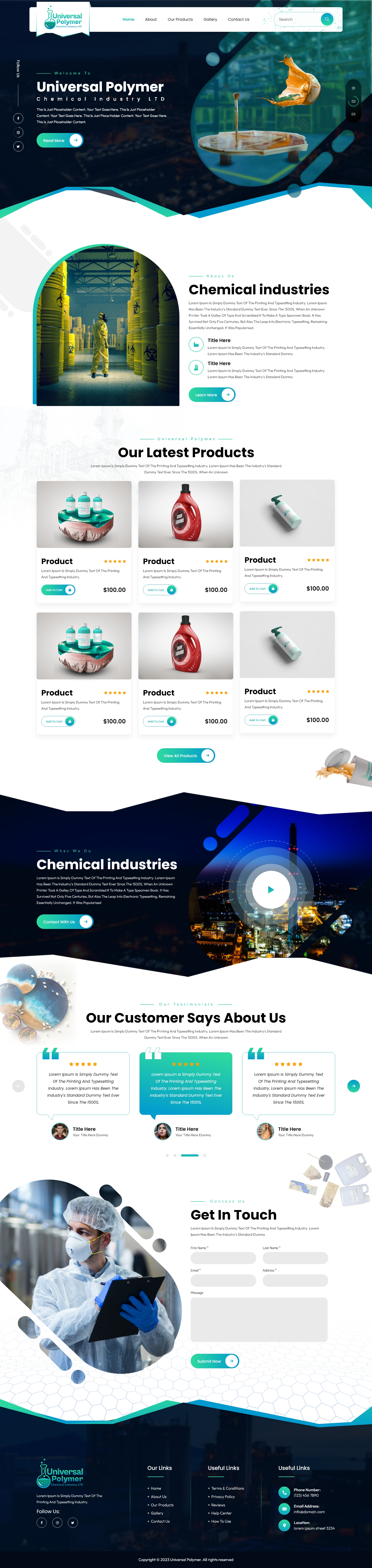 Chemical Industry Website Design by Syed Noor Hussain on Dribbble